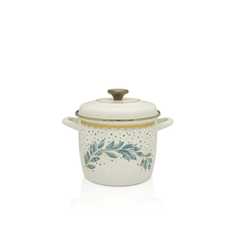 Green line – Pot with lid – Showroom Metalac